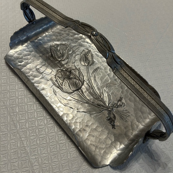 Bags | Rodney Kent Hammered Aluminum Rectangular Tray With Handle ...